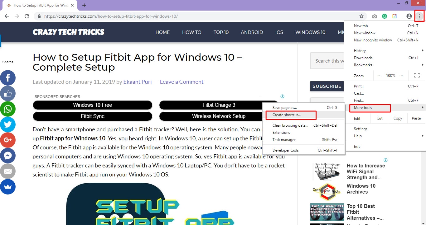 Chrome Create Shortcut Open As Window Loltoo