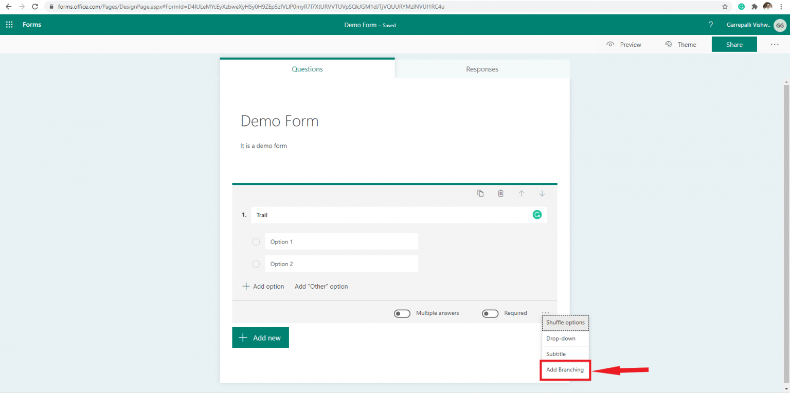 How To Add Branching In Microsoft Forms - Very Easy Method - Crazy Tech ...
