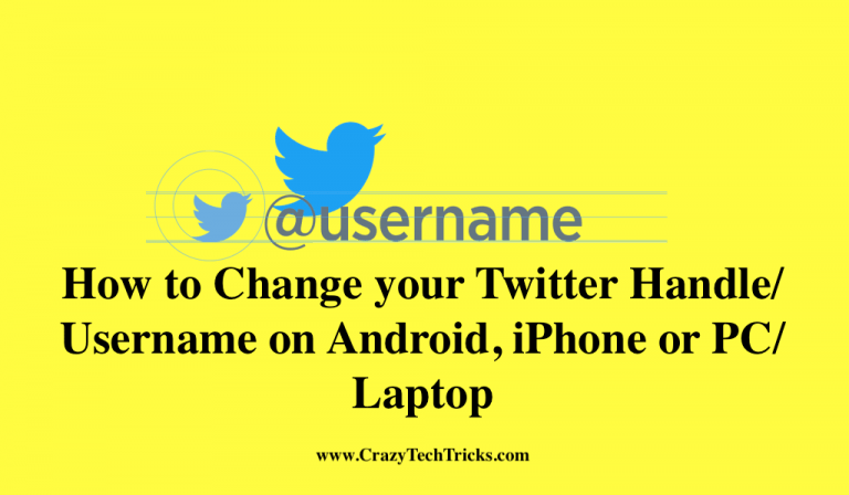 How to Change your Twitter Handle/Username on Android, iPhone or PC ...