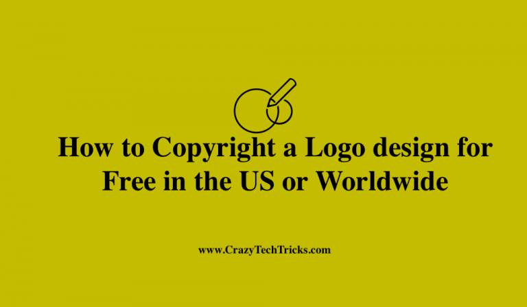 How to Copyright a Logo design for Free in the US or Worldwide - Crazy ...