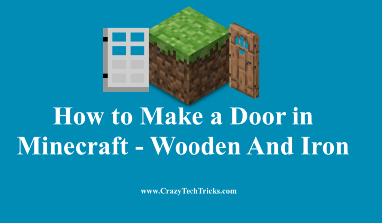 How to Make a Door in Minecraft - Wooden And Iron - Crazy Tech Tricks