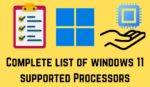 Complete list of Windows 11 Supported Processors - Crazy Tech Tricks