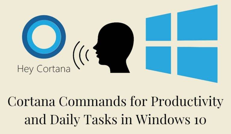 Cortana Commands for Productivity and Daily Tasks in Windows 10 - Crazy ...