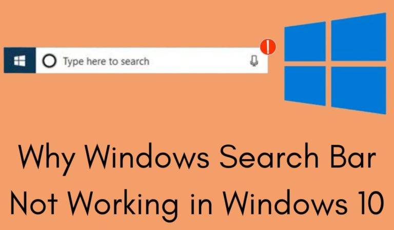 Why Windows Search Bar Not Working in Windows 10 - Best 8 Methods to ...