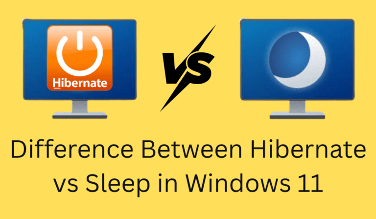Difference Between Hibernate vs Sleep in Windows 11 - Crazy Tech Tricks